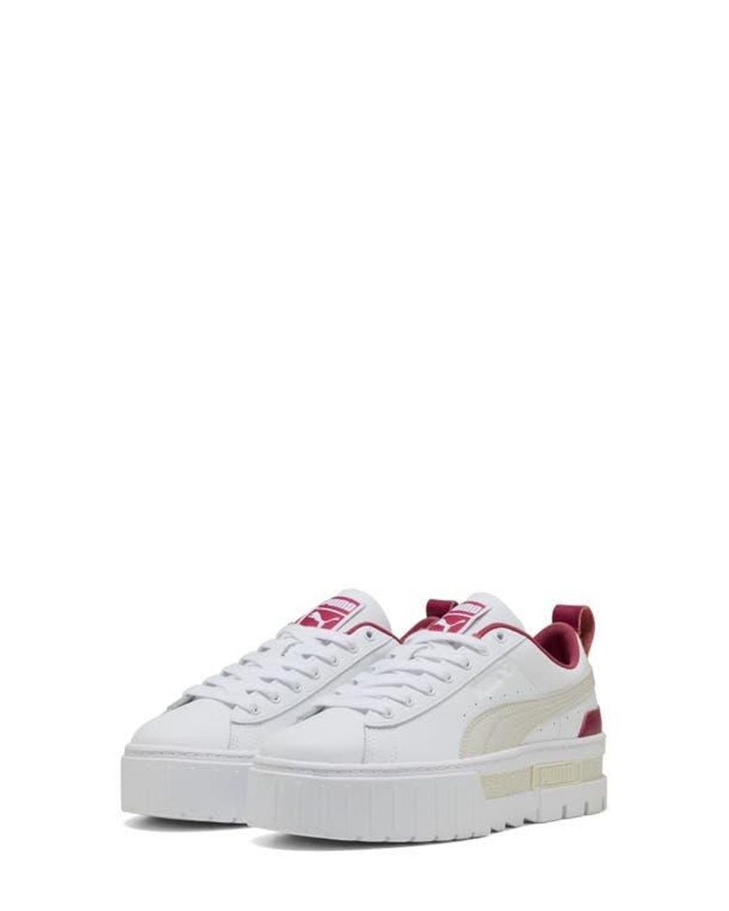 PUMA Mayze Classic Platform Sneaker in White | Lyst