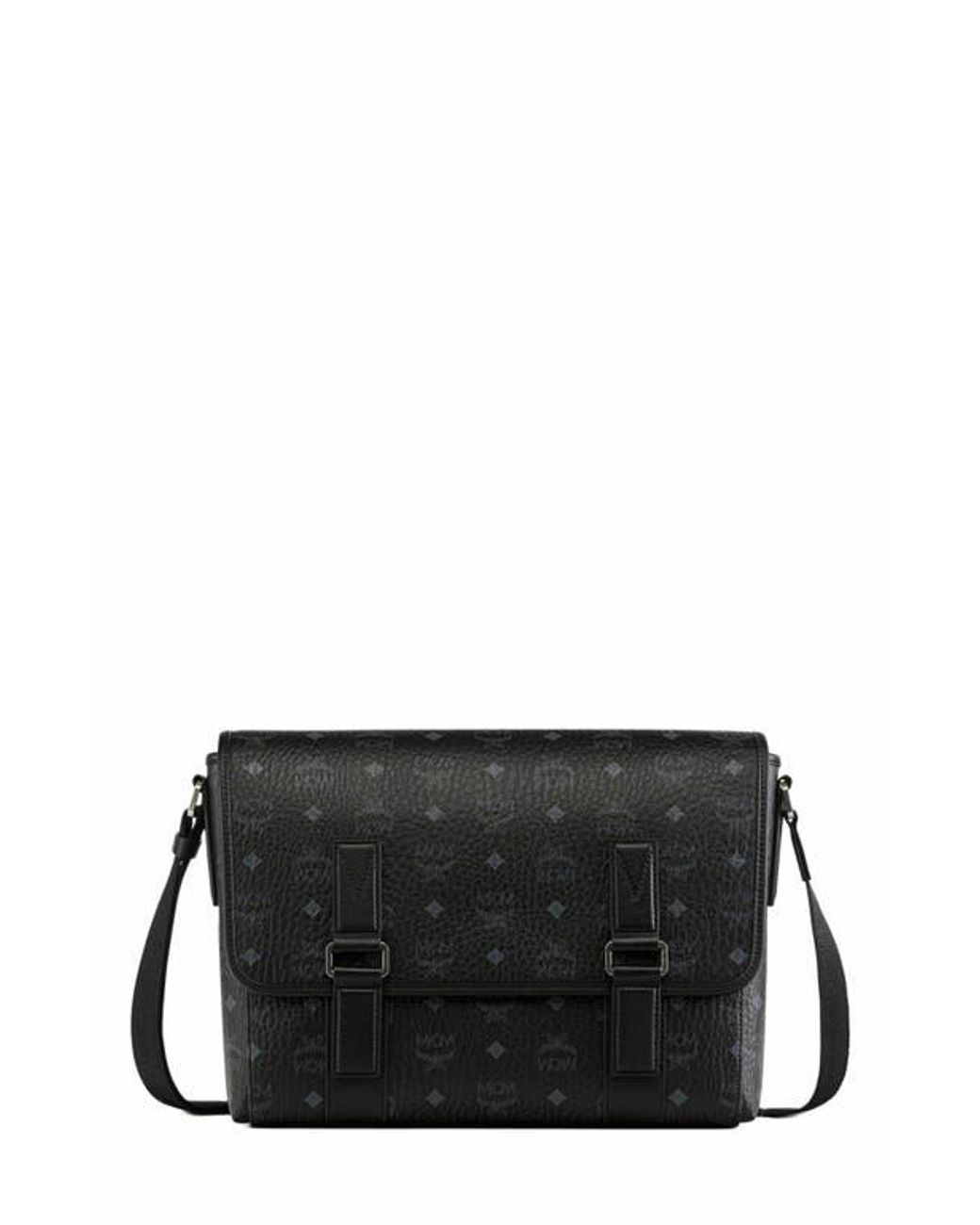 MCM Aren Messenger in Black for Men | Lyst