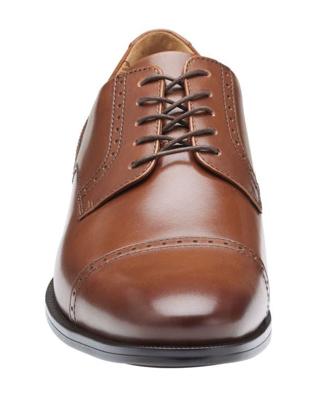 Johnston & Murphy Reeve Cap Toe Derby in Brown for Men | Lyst