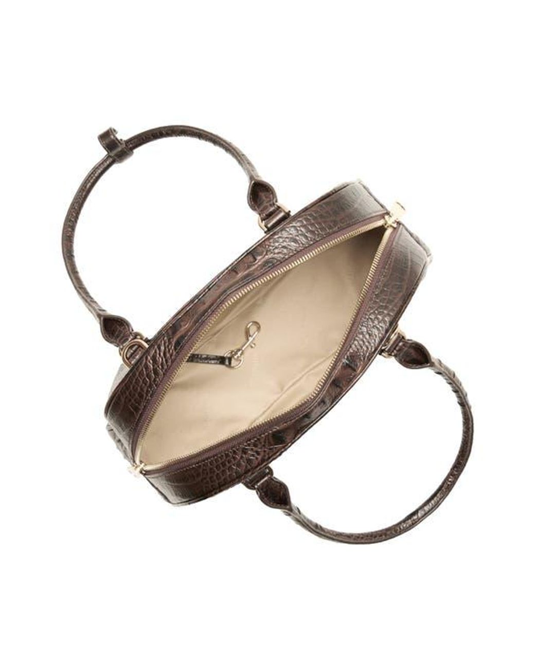 Brahmin Angie Leather Barrel Bag in Brown | Lyst