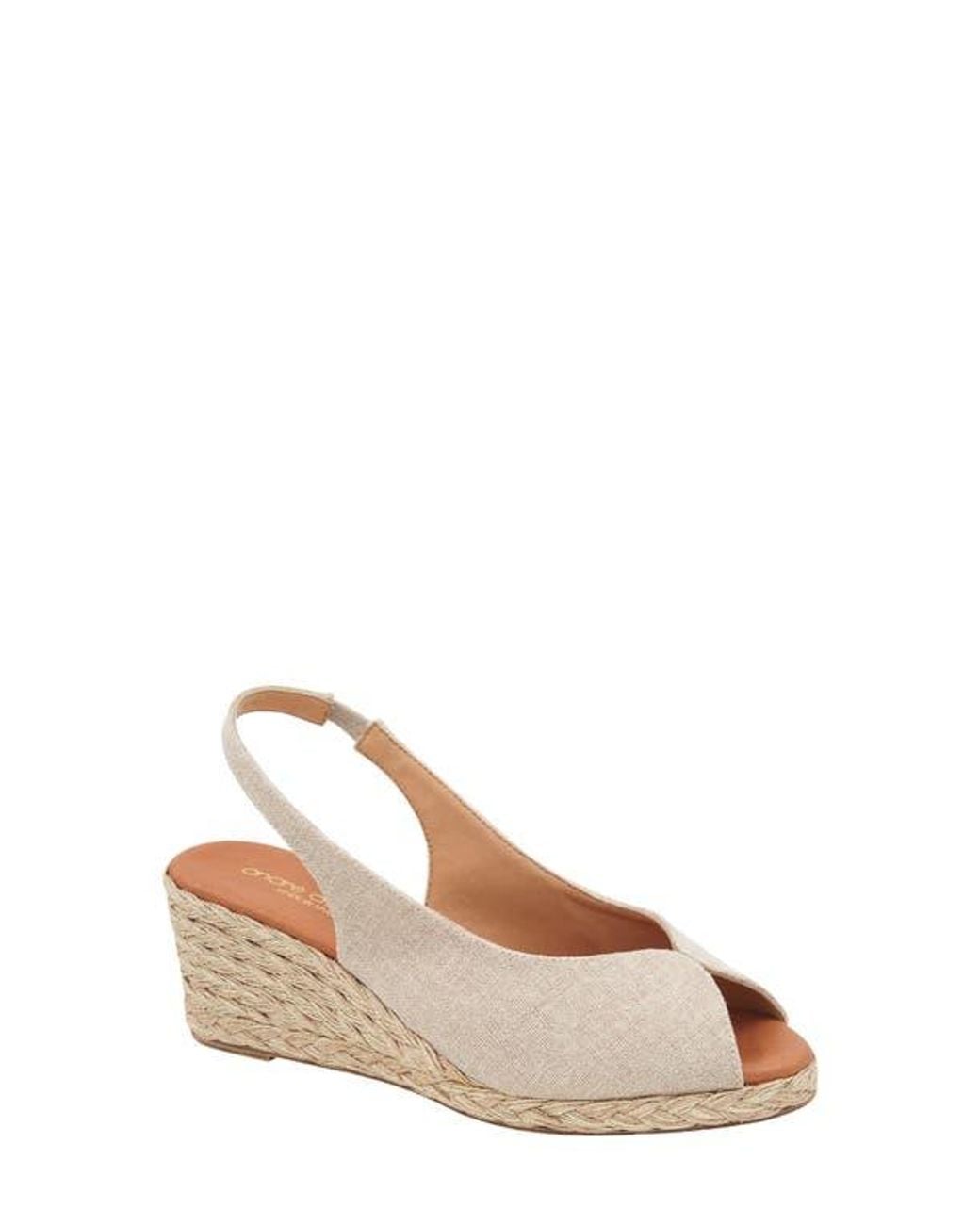 Andre Assous Audrey Espadrille Wedge Sandal in Metallic | Lyst