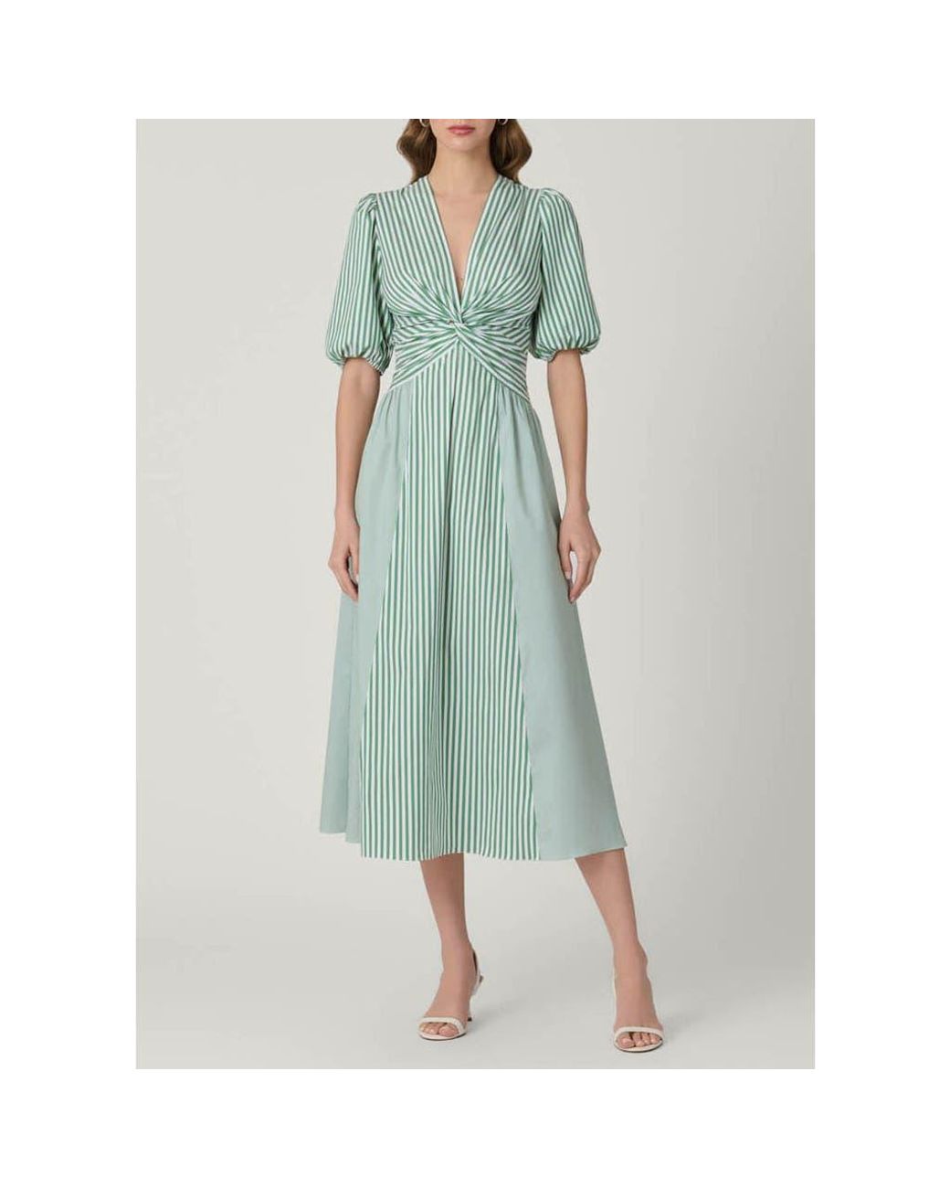 Shoshanna Margaret Pinstripe Dress in Blue | Lyst