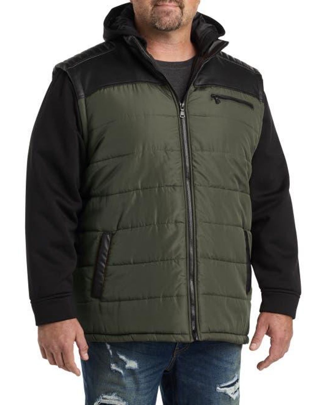 True Nation by DXL Big & Tall Vest Jacket in Gray for Men | Lyst