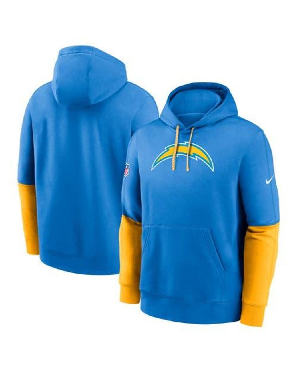 Nike Powder Los Angeles Chargers 2024 Sideline Club Pullover Hoodie in ...