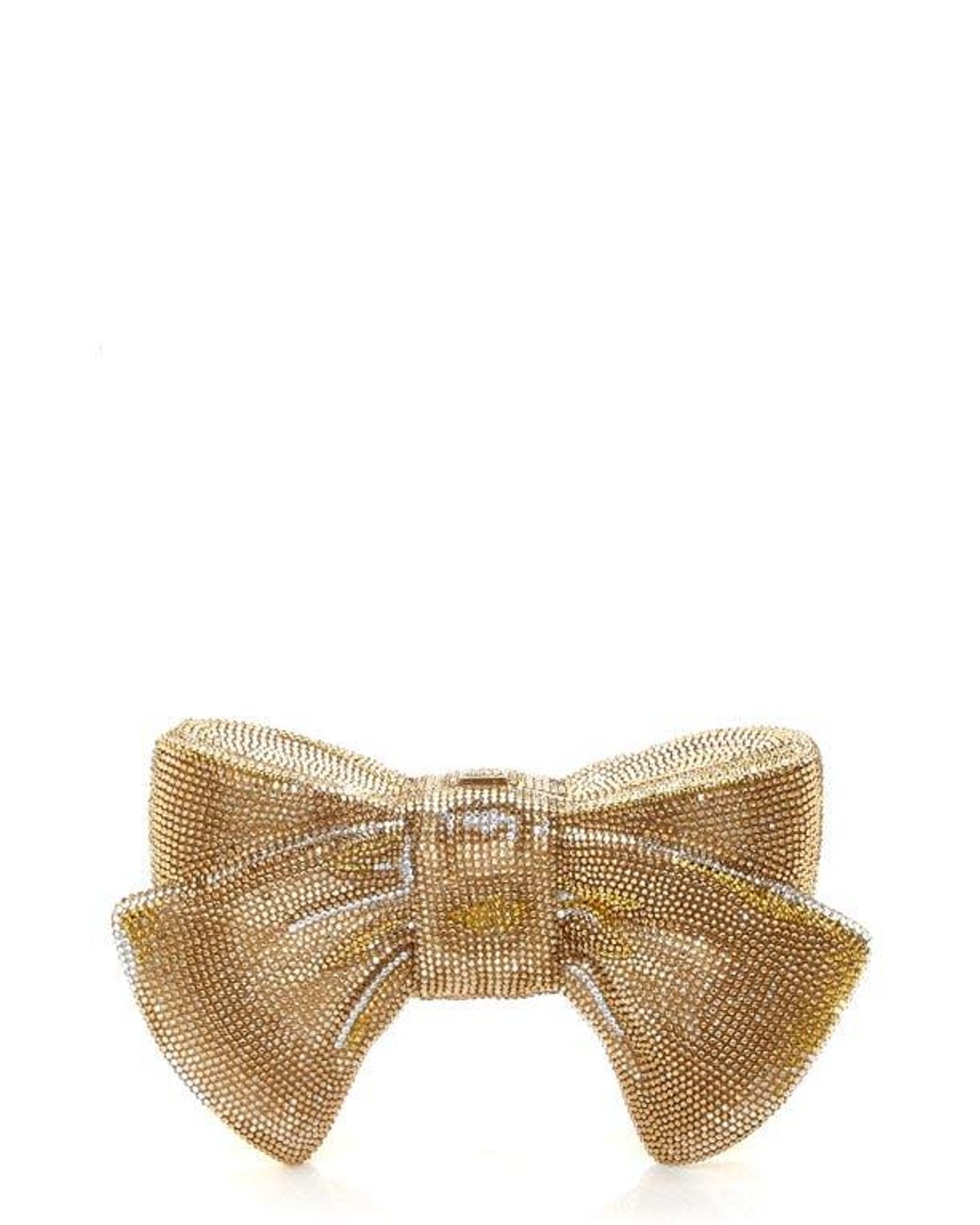 Judith Leiber Bow Clutch in Natural | Lyst