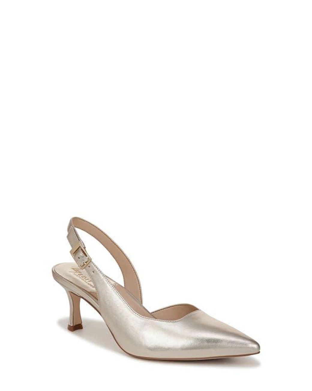 27 EDIT Naturalizer Felicia Slingback Pointed Toe Pump in White | Lyst
