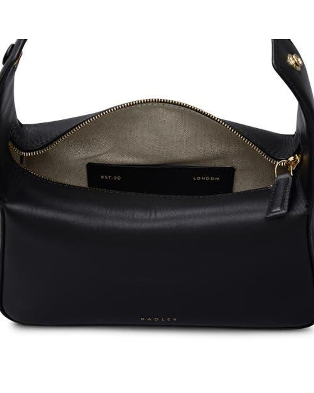 Radley De Beauvoir Ziptop Satchel Bag in Black | Lyst