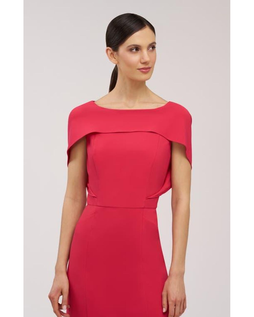 Kay Unger Tamara Capelet Mermaid Gown in Red | Lyst