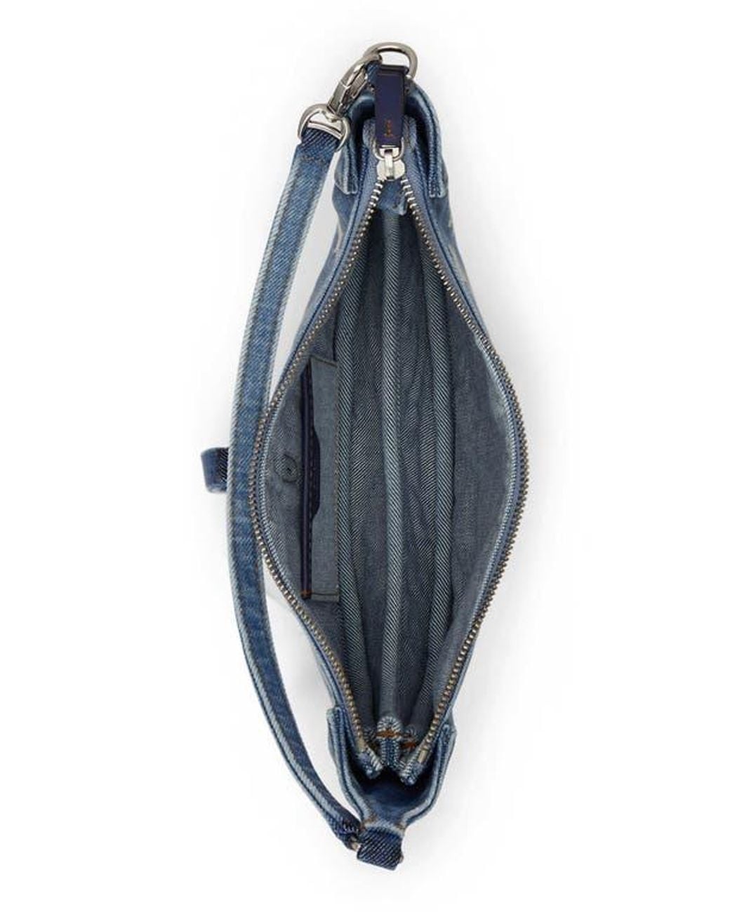 Polo Ralph Lauren Mini Polo Id Star Print Denim Shoulder Bag in Blue | Lyst