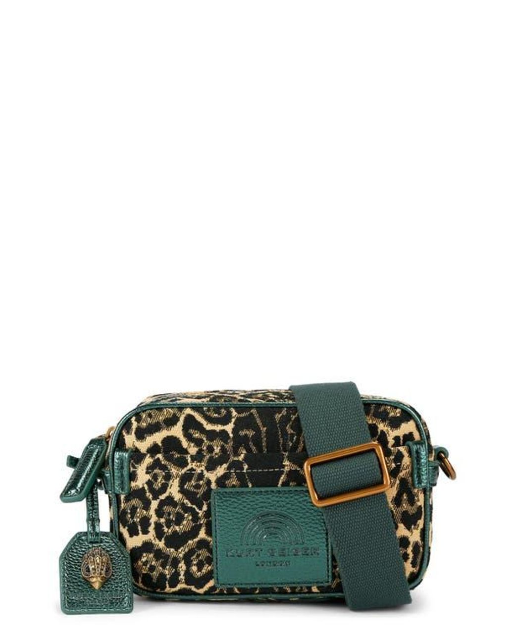 Kurt Geiger Small Southbank Canvas Camera Bag in Green | Lyst