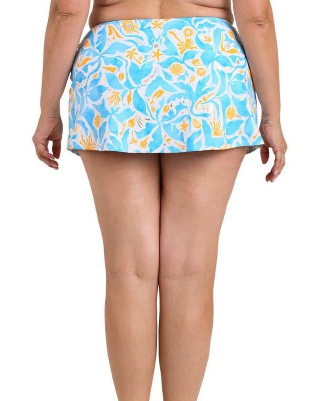 La Blanca Trinket Skirted Bikini Bottoms in Blue | Lyst