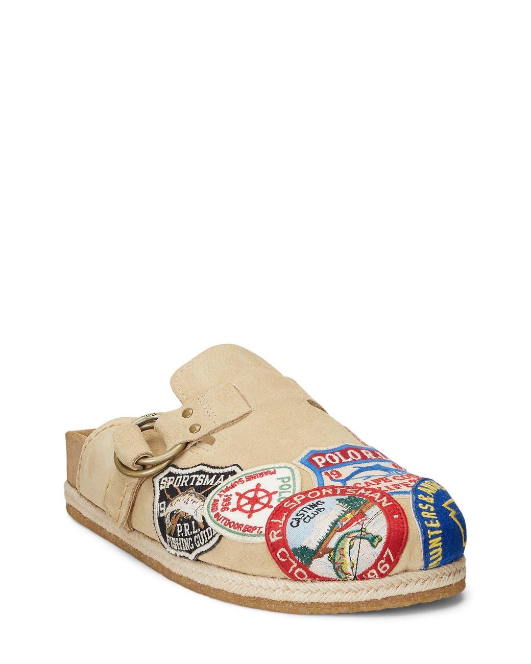 Polo Ralph Lauren Turbach Embroidered Clog in White for Men | Lyst