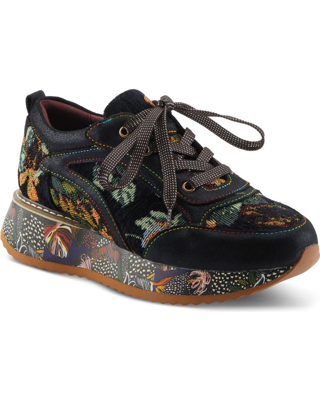 Spring Step Invidia Platform Sneaker in Black | Lyst