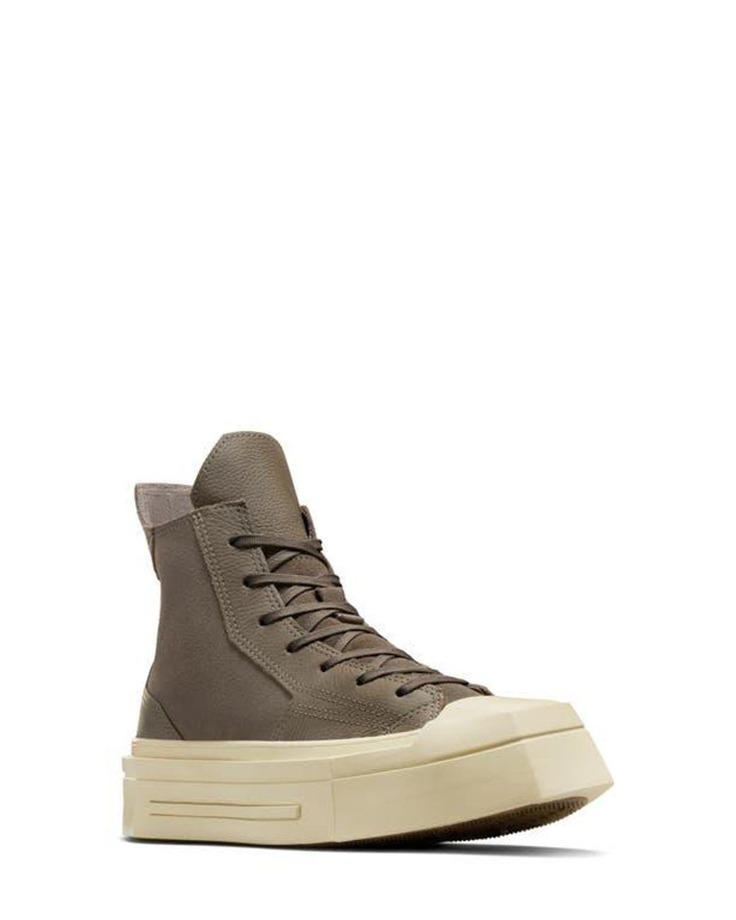 Converse Square Toe Platform High Tops in Natural | Lyst