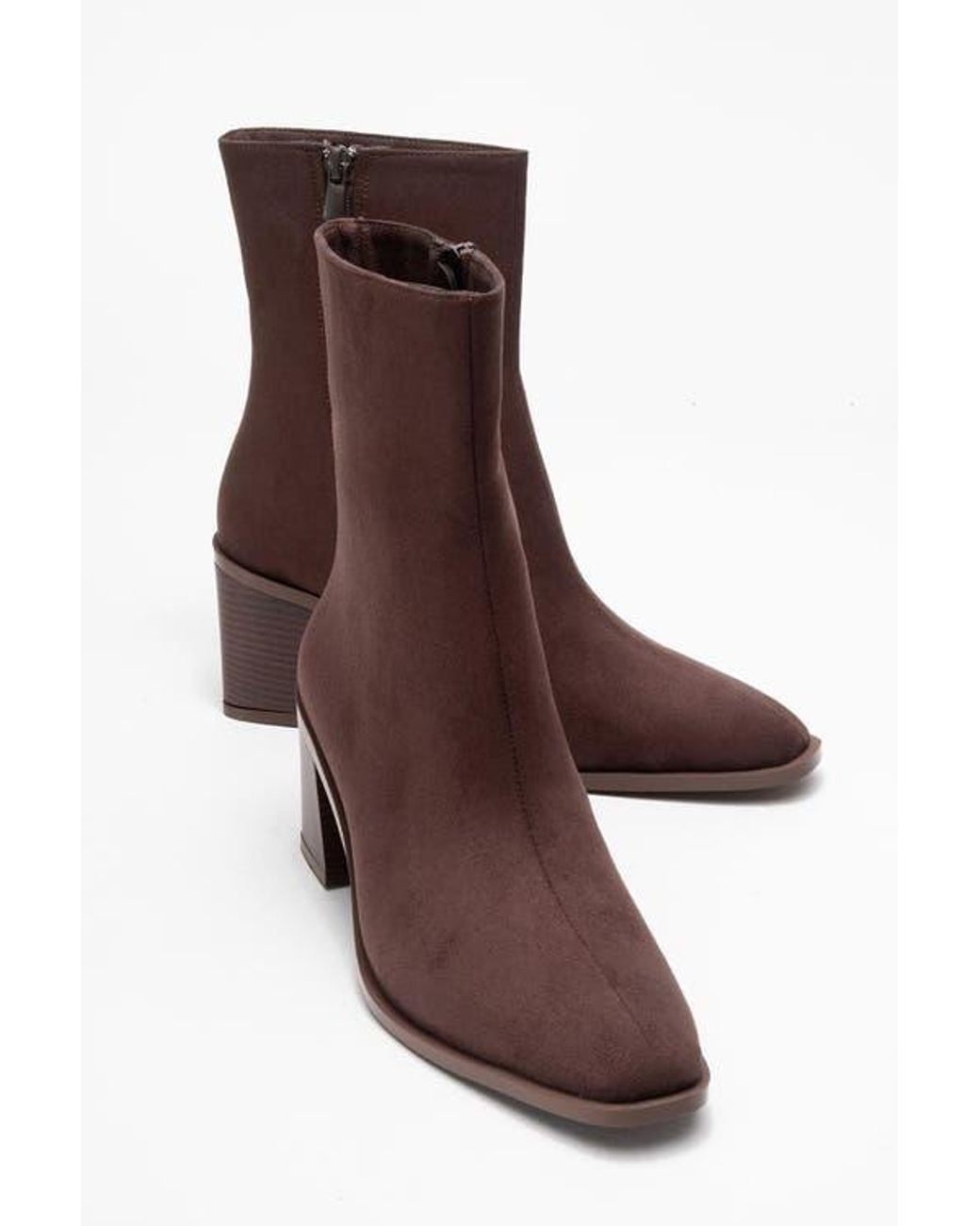 Prologue Shoes Chara Block Heel Ankle Boot in Brown | Lyst