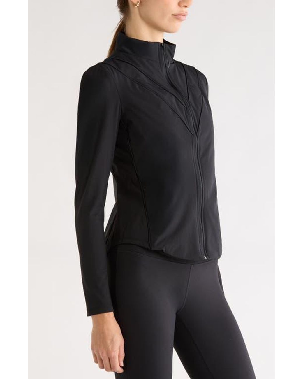 Zella Tiebreaker Performance Hybrid Jacket in Black | Lyst