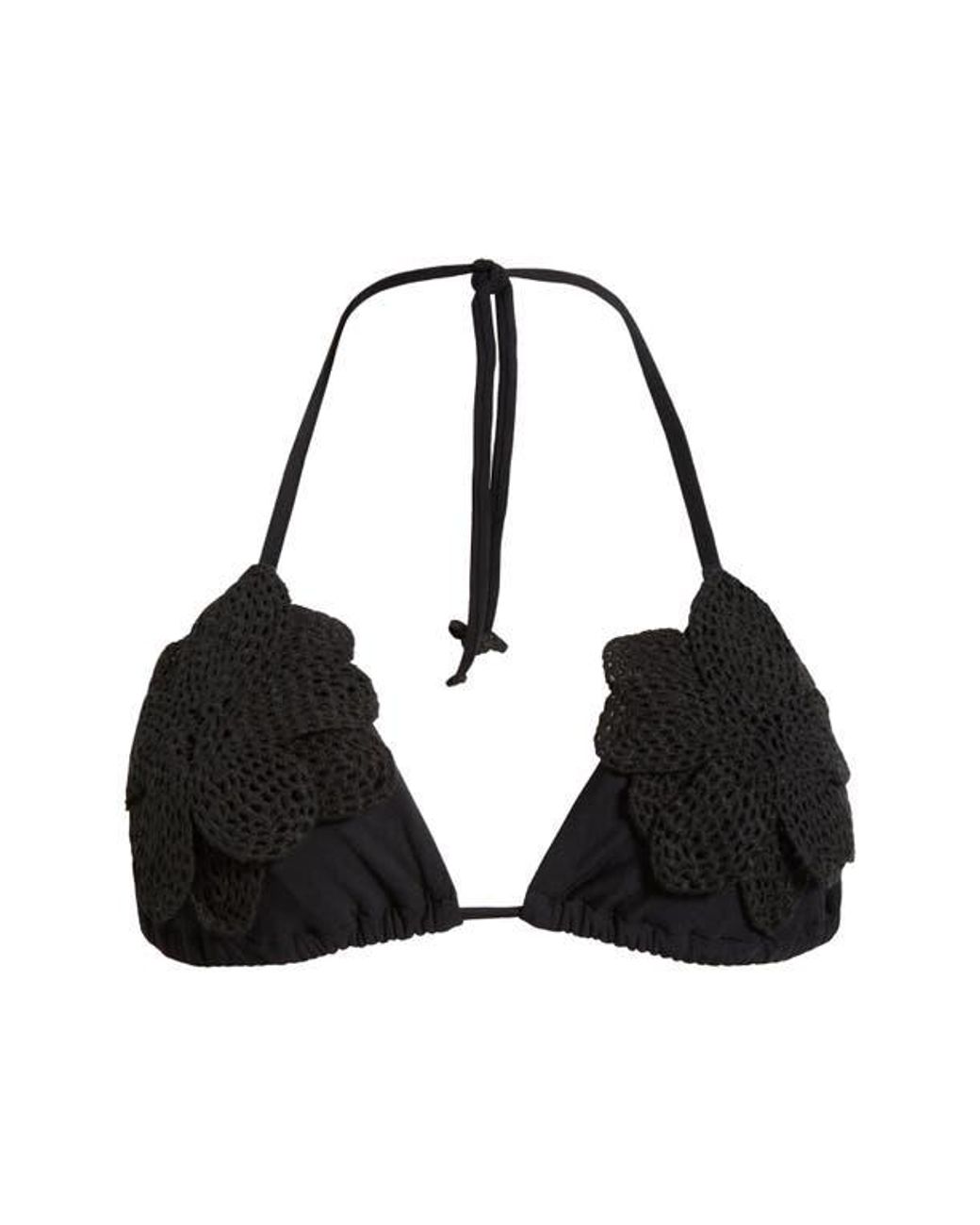 PQ Swim Fleur Triangle String Bikini Top in Brown | Lyst
