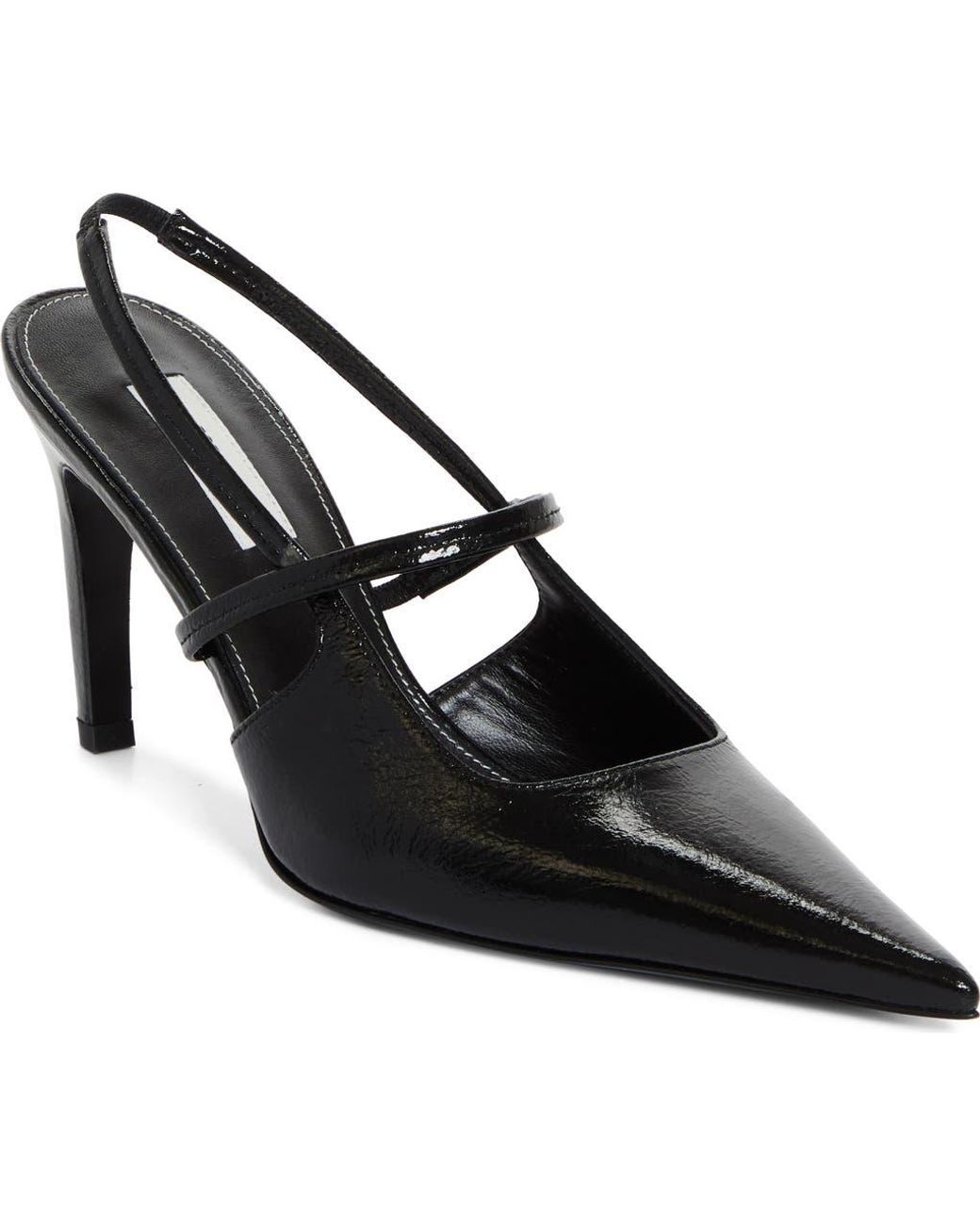 TOTEME Sharp Pointed Toe Slingback Pump in Black | Lyst