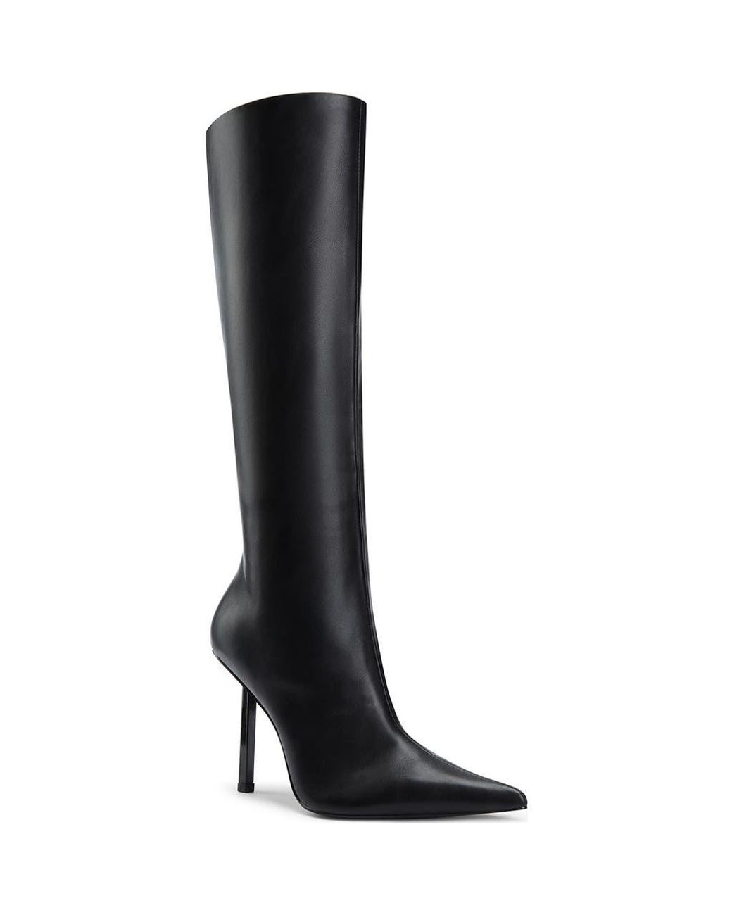 Femme LA Vienna Pointed Toe Knee High Boot in Black | Lyst