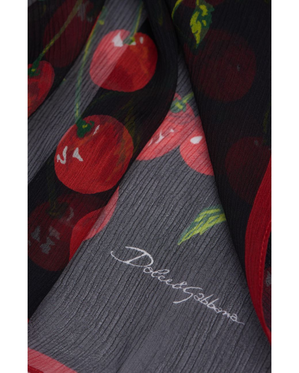 Cherry Printed Chiffon Scarf