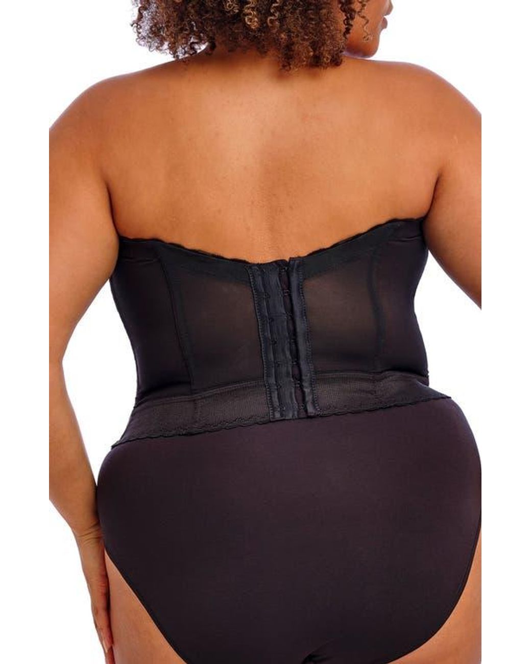 Goddess Long Line Lace Underwire Bustier in Black | Lyst