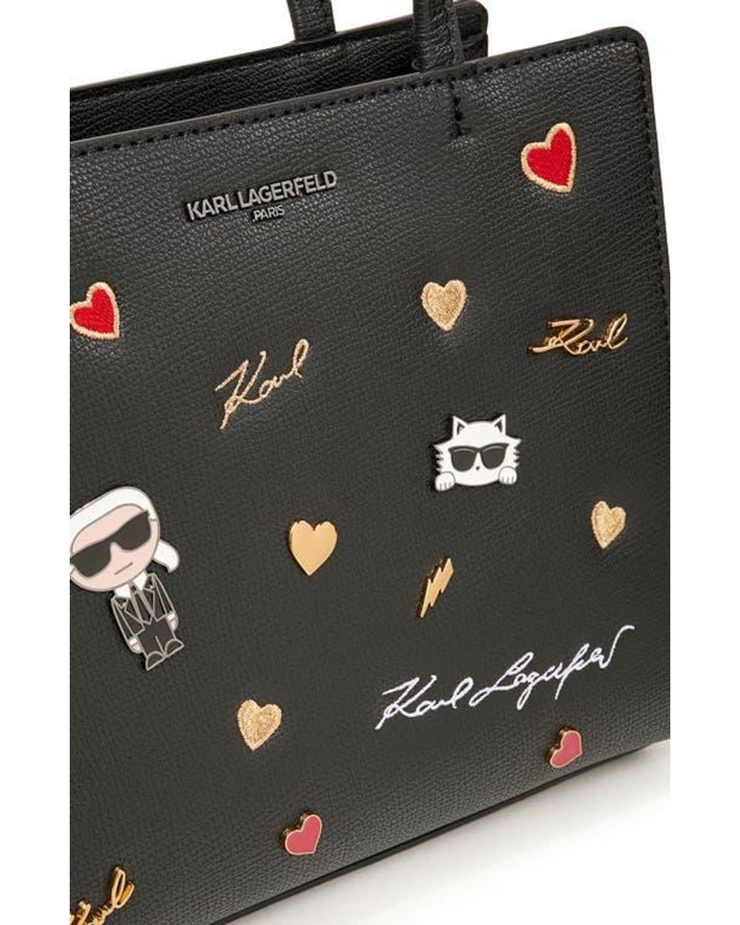 KARL LAGERFELD Maybelle Satchel in Black | Lyst