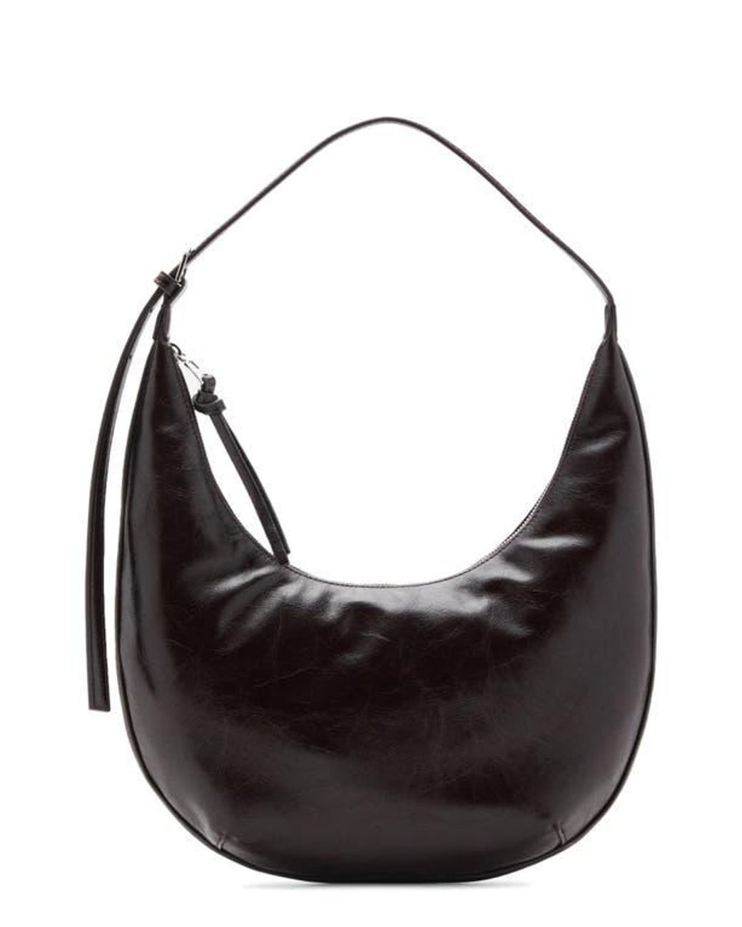 Mango Medium Oval Faux Leather Shoulder Bag in Black | Lyst