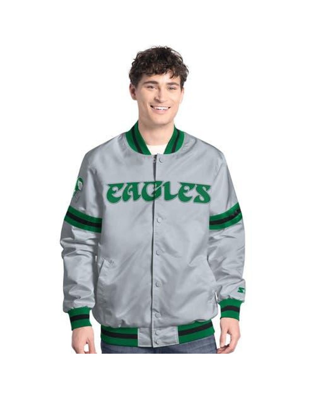 Starter Philadelphia Eagles Vintage Scout Full-Snap Varsity Jacket in ...