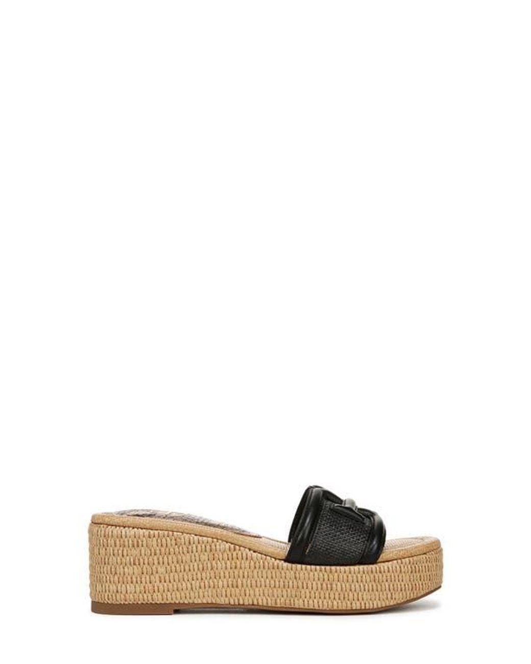 Sam Edelman Pauleena Platform Wedge Slide Sandal in Black | Lyst