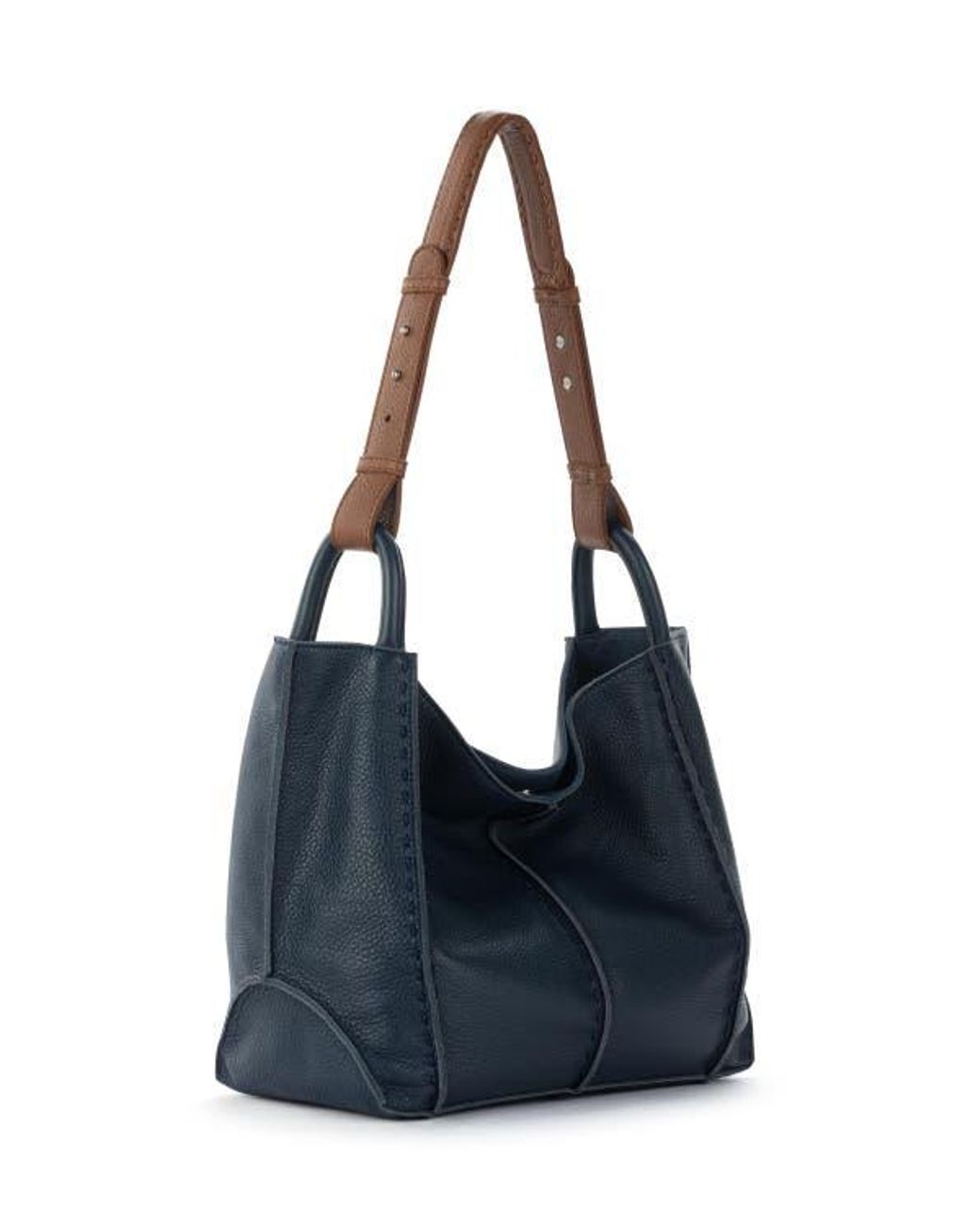 The Sak Los Feliz Medium Tote Leather Bag in Blue | Lyst