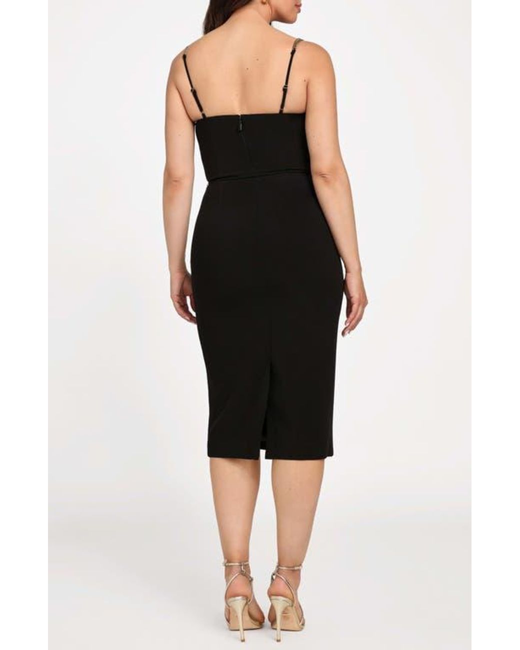 Marciano Ella Chain Link Strap Dress in Black | Lyst