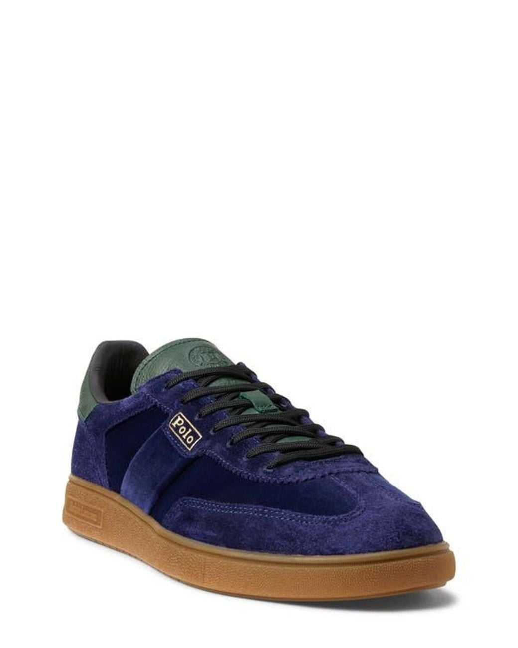 Polo Ralph Lauren Bedford Suede & Velvet Sneaker in Blue for Men | Lyst