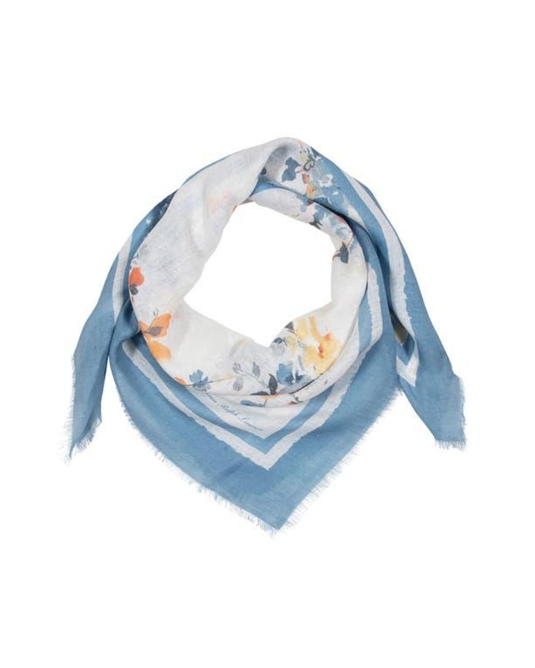 Polo Ralph Lauren Floral Clusters Large Linen & Cotton Square Scarf in ...