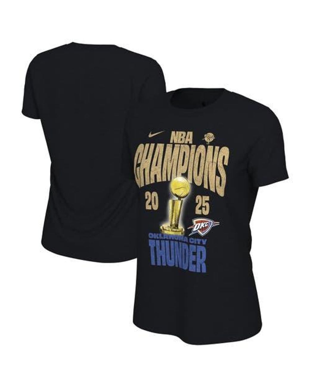 Nike Oklahoma City Thunder 2025 Nba Finals Champions Locker Room Confetti T-Shirt in Black | Lyst