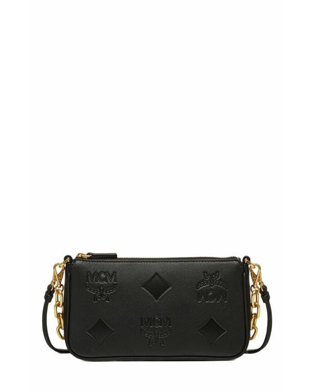 MCM Aren Chain Crossbody in Black | Lyst