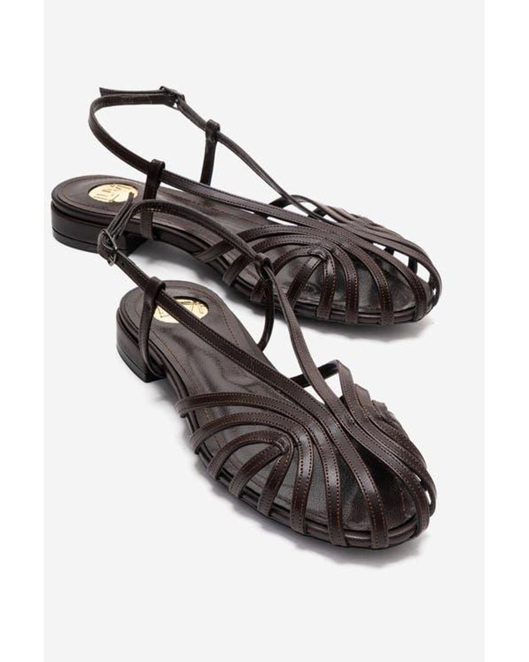 Prologue Shoes Liss Strap Sandal in Black | Lyst