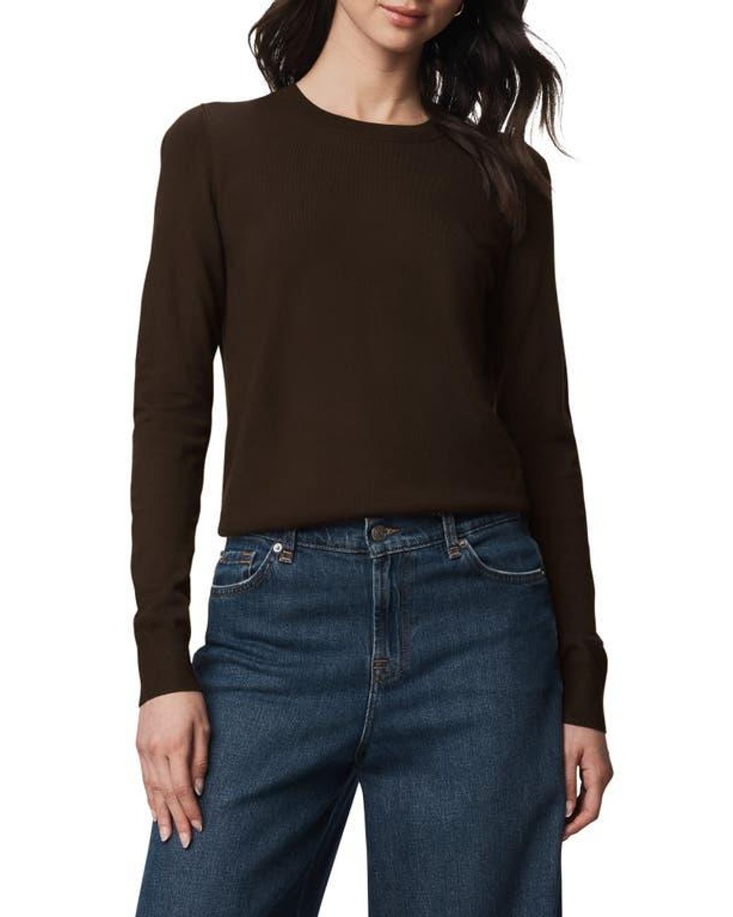 Splendid Rosanna Crewneck Sweater in Black | Lyst