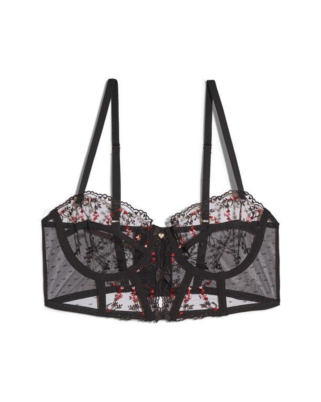 Etam Conquete N°9 Underwire Longline Balconette Bra in Black | Lyst