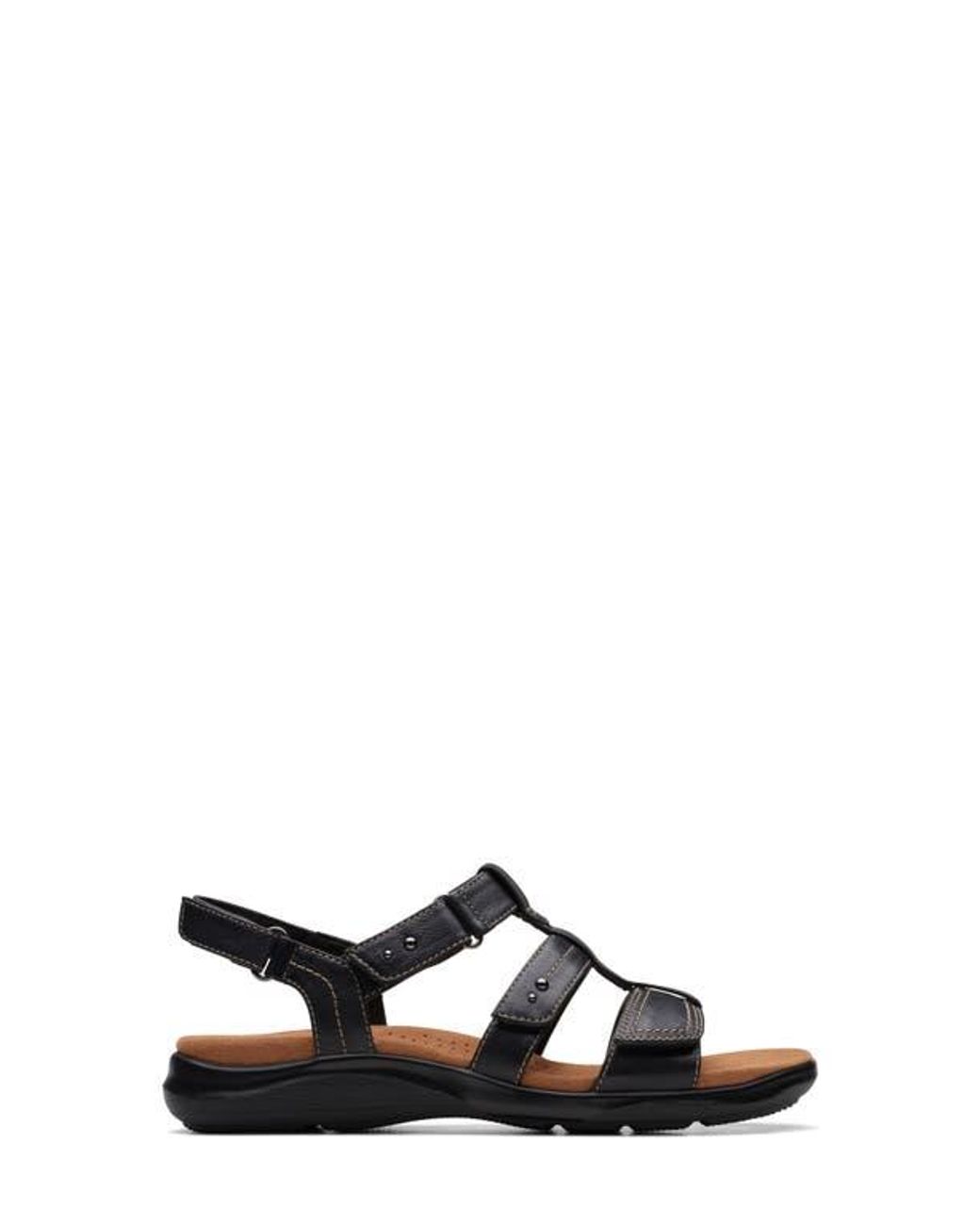 Clarks Kitly Step Sandal in Black | Lyst