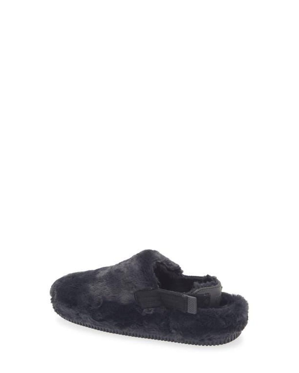 Nike Calm Faux Fur Mule in Blue | Lyst