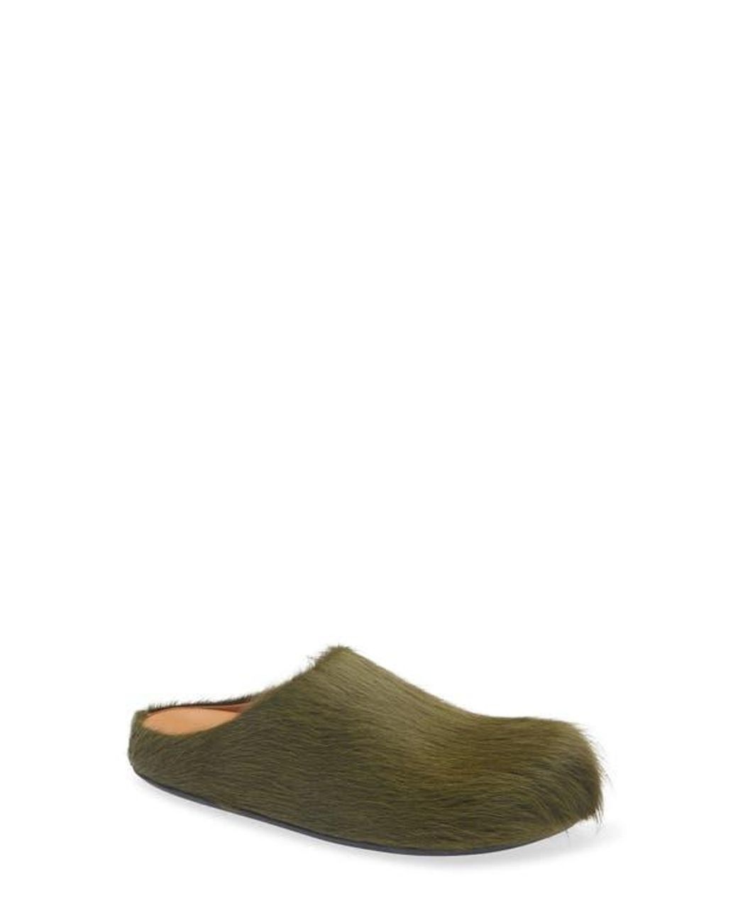 Marni Fussbett Sabot Genuine Calf Hair Clog in Green | Lyst