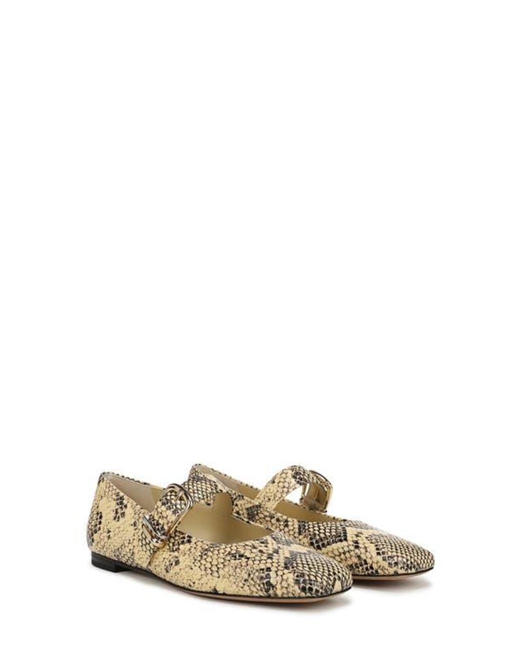 Vince Daniela Mary Jane Flat in Metallic | Lyst