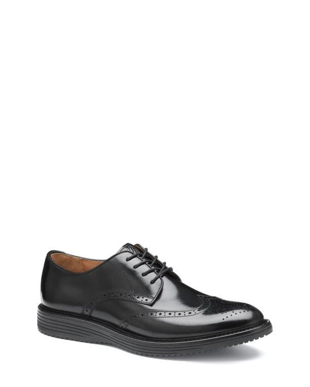 Johnston & Murphy Upton Wingtip Derby in Black for Men | Lyst