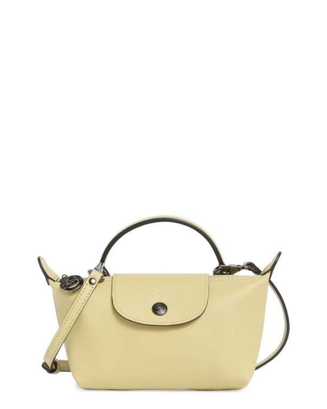 Longchamp Extra Small Le Pliage Xtra Leather Clutch in Metallic | Lyst