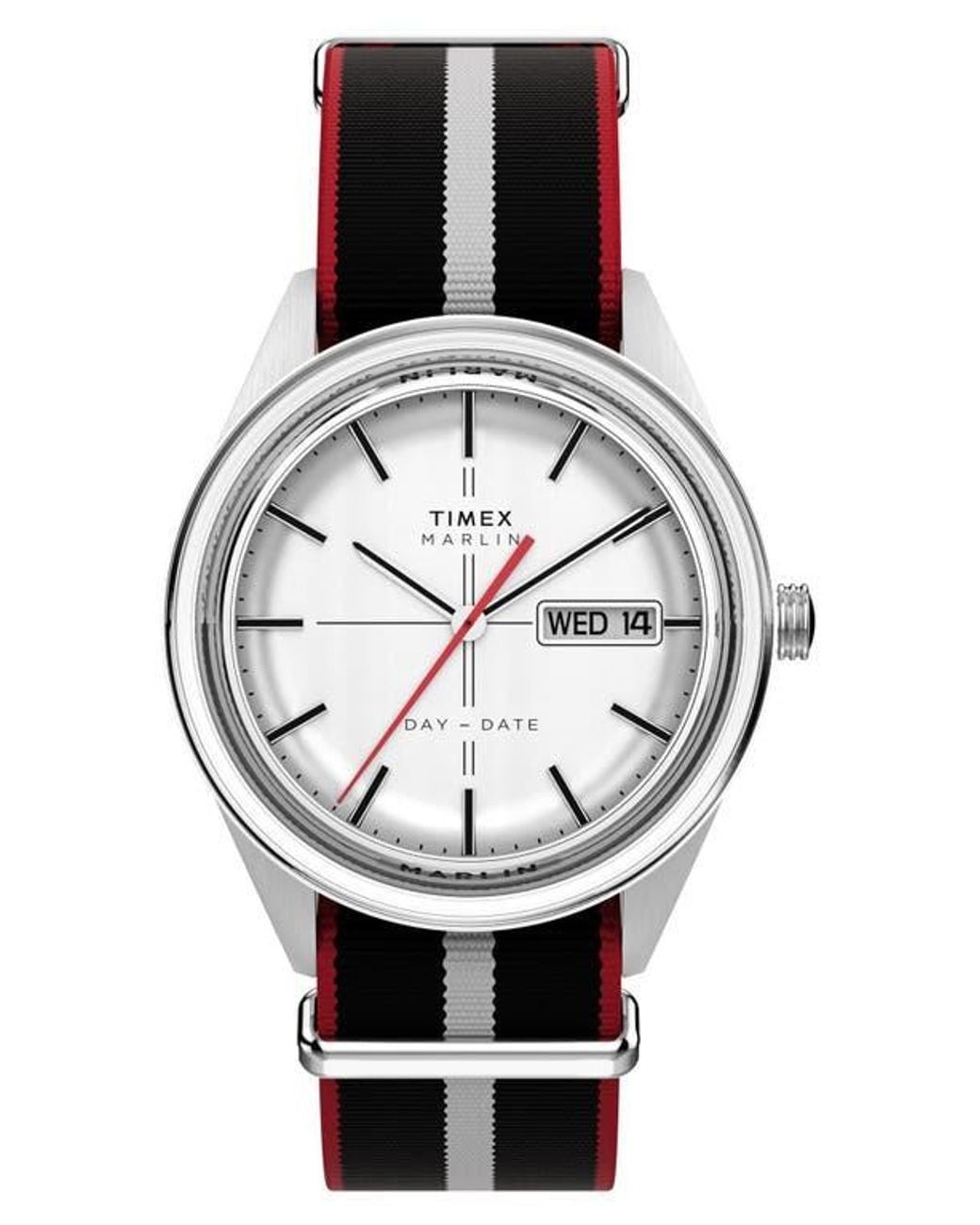 Timex Marlin Jet Webbing Strap Watch, 38Mm in Black for Men | Lyst