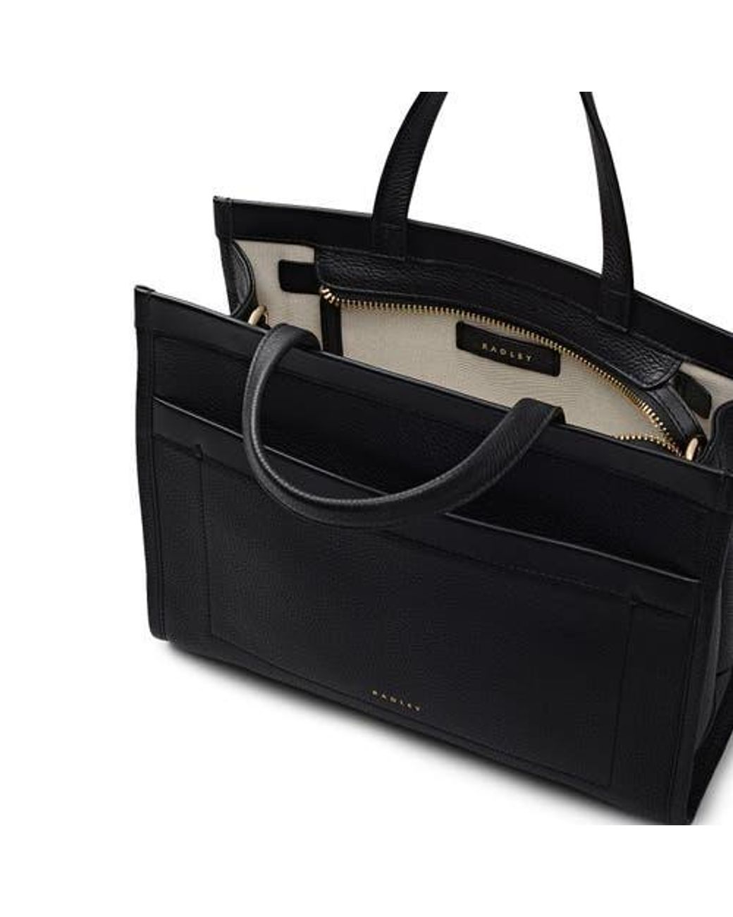 Radley Alba Place Ziptop Satchel Bag in Black | Lyst