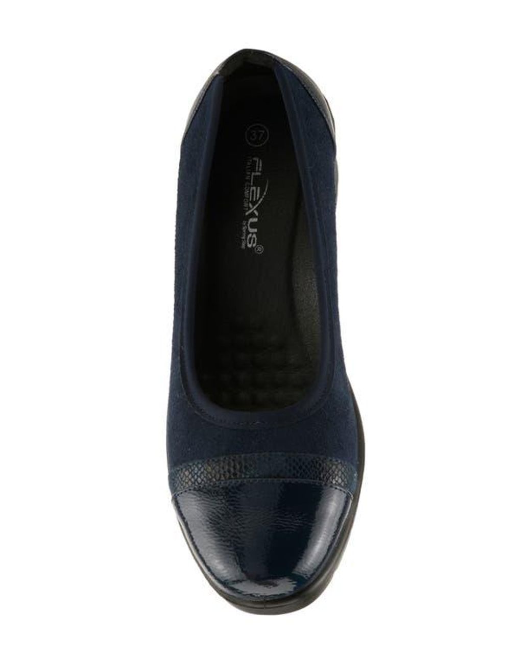 Flexus by Spring Step Macadi Cap Toe Platform Wedge Pump in Blue | Lyst