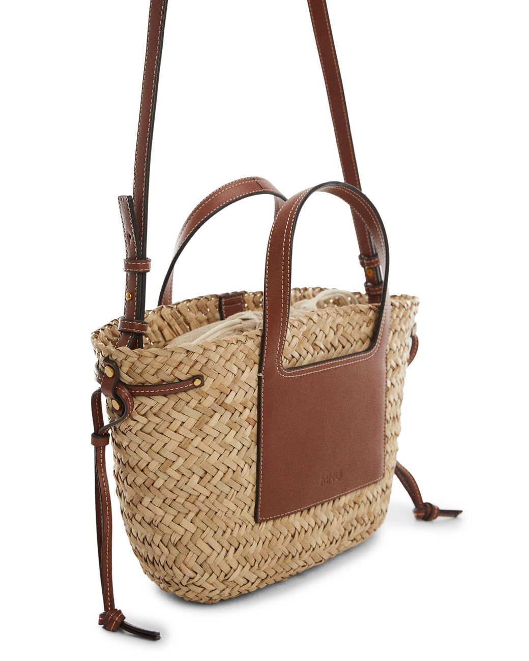 Mango Taormina Straw Convertible Tote in Brown for Men | Lyst