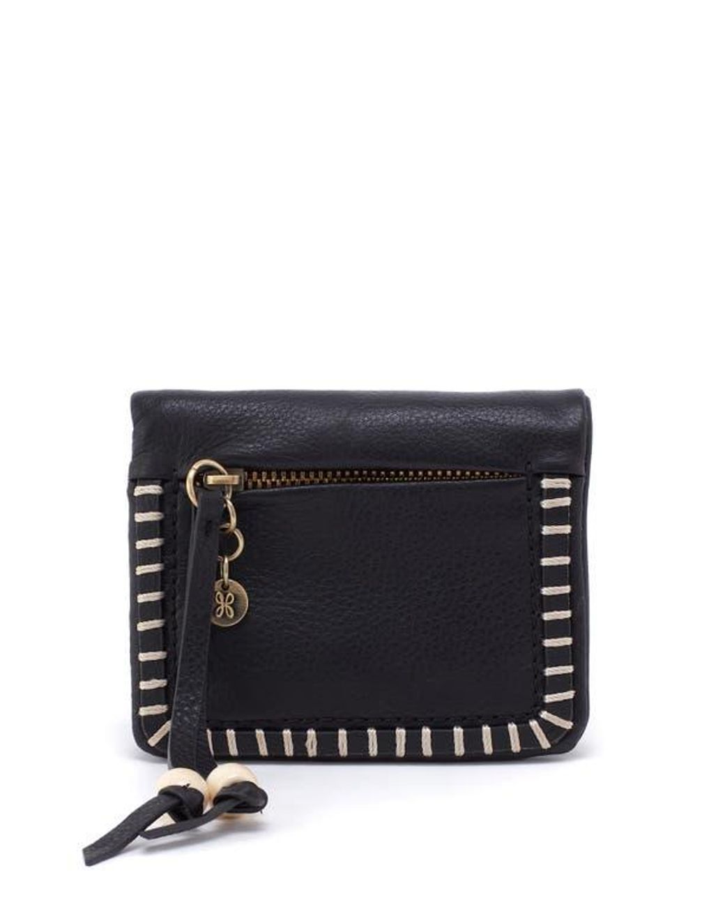 Hobo International Mini Lumen Leather Bifold Wallet in Black | Lyst