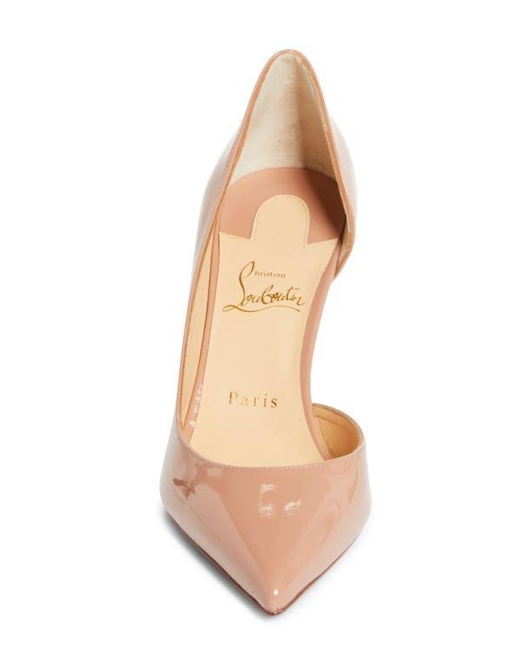 Christian Louboutin Iriza Pointed Toe Half D'Orsay Pump in Pink | Lyst
